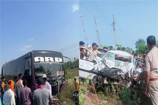 भीषण सड़क हादसा: कार और निजी बस की टक्कर में मासूम सहित 6 लोगों की दर्दनाक मौत - uttamhindu.com